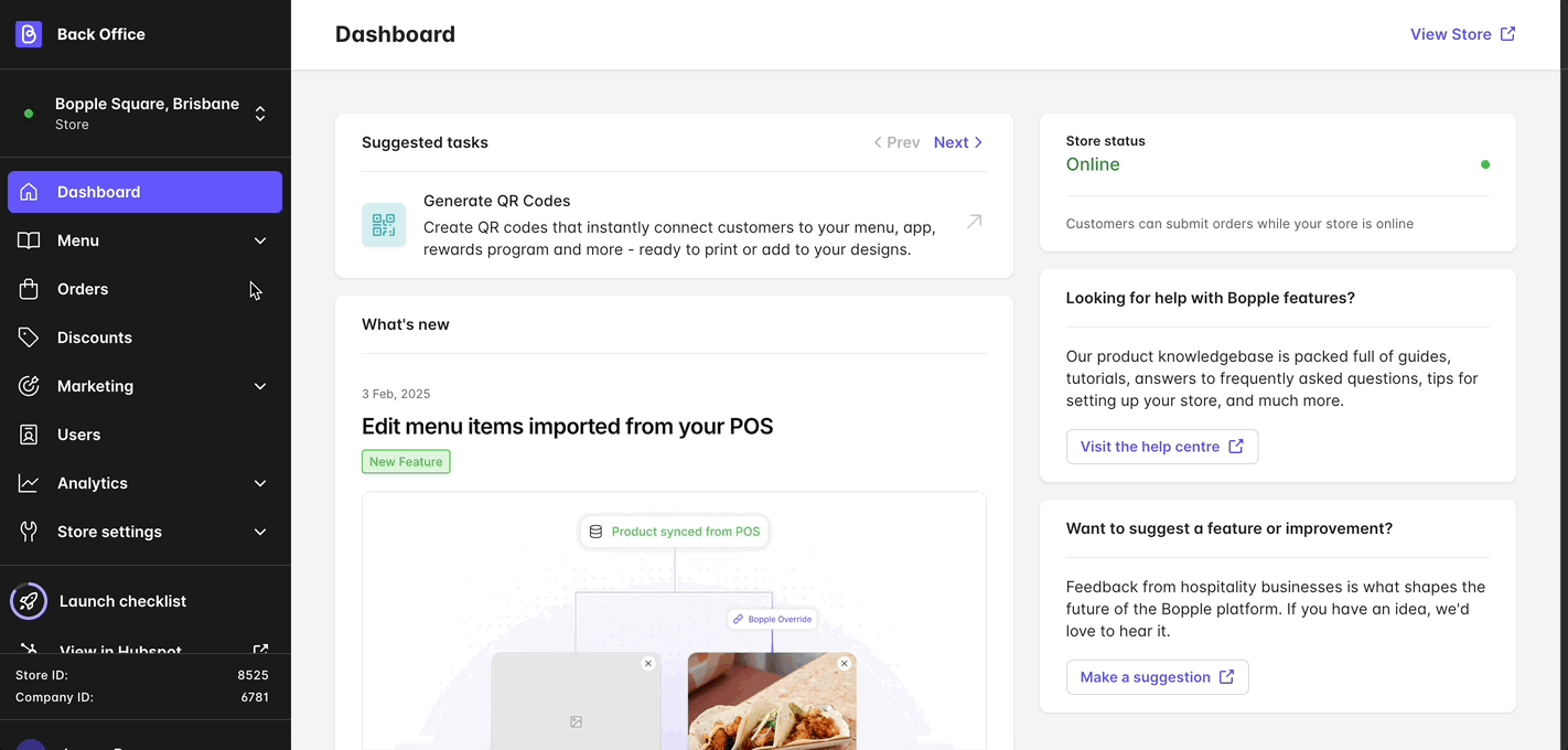 Structuring and importing your menu with Square